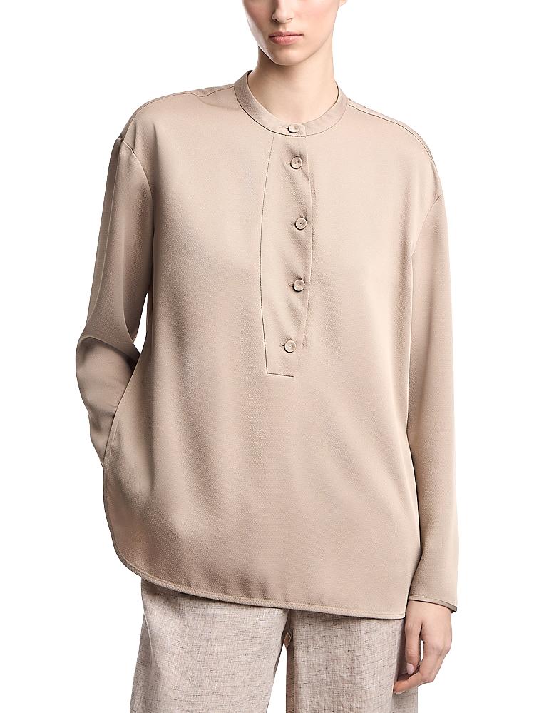EMPORIO ARMANI EMPORIO ARMANI Crepe Twill Long Sleeve Shirt