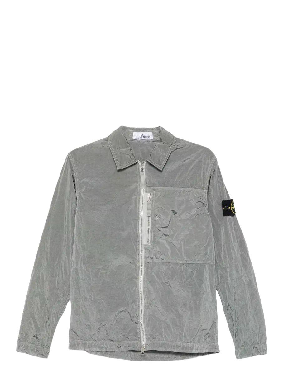 STONE ISLAND 1200038 nylon metal in econyl® regular-fit overshirt with zip pocket