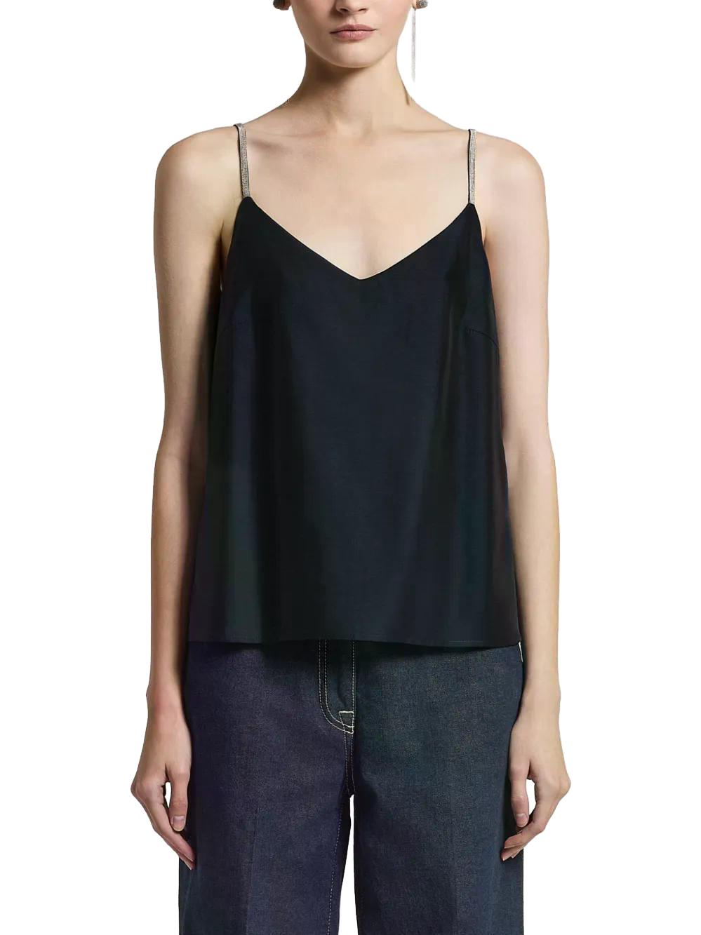 PESERICO Sleeveless V-Neck Top