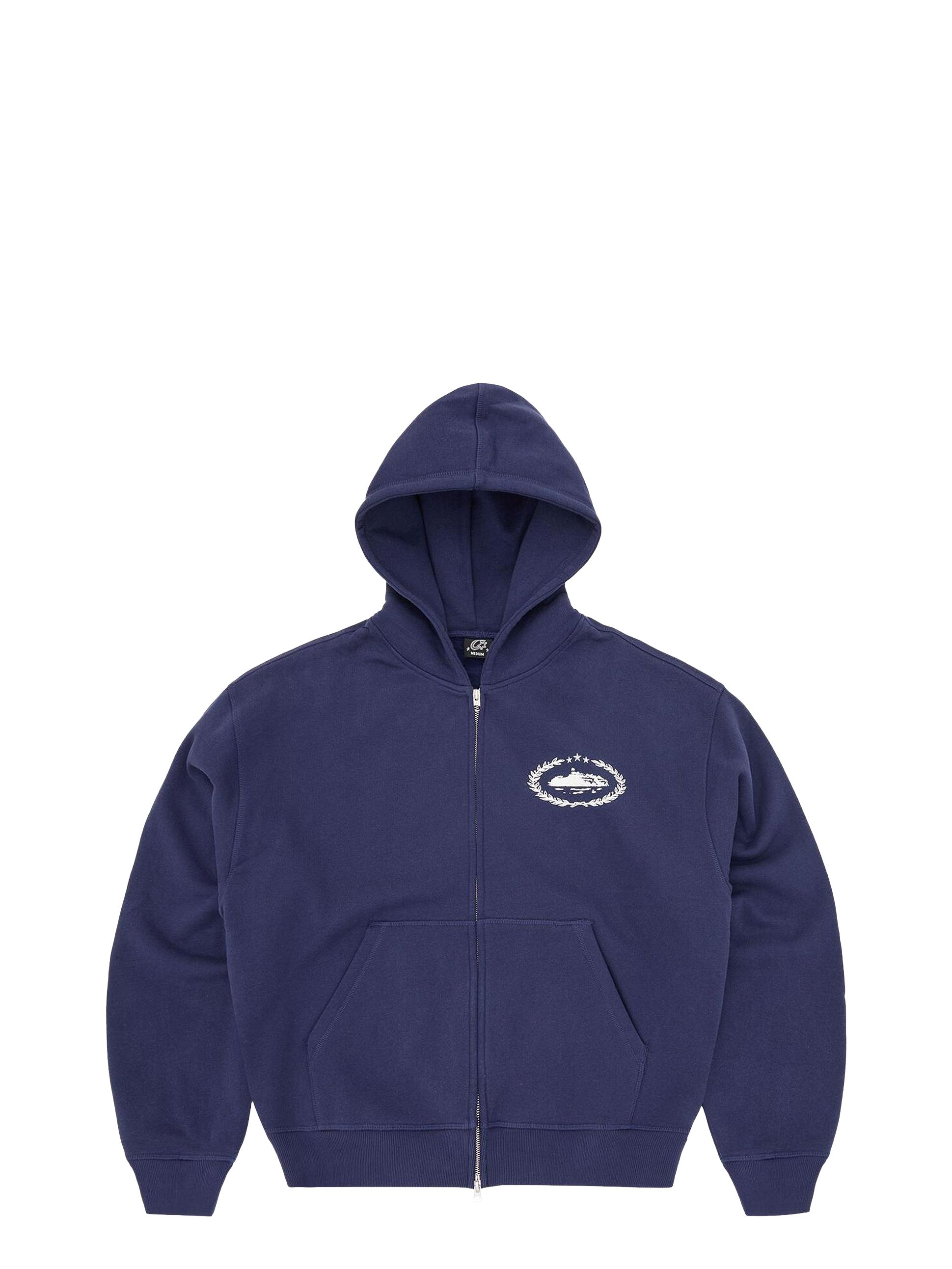 Corteiz Thick Stitch Allstarz Zip Hoodie - Blue | Editorialist