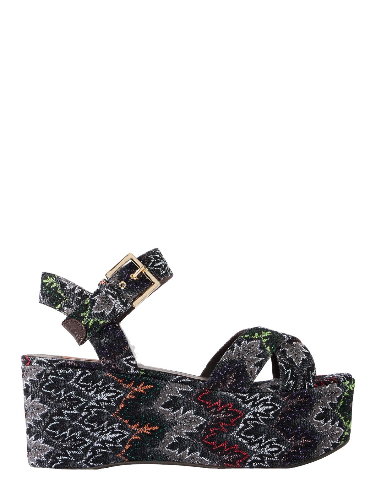 MISSONI Julia Striped Woven Platform Sandals