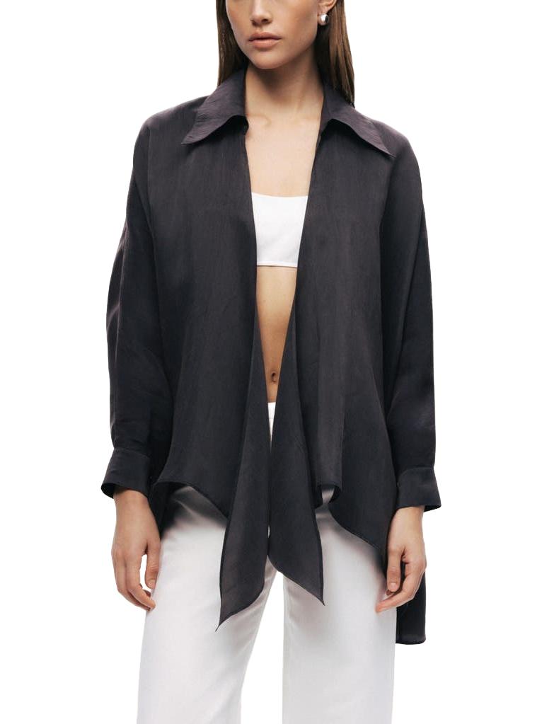NOCTURNE Front-Tie Longline Shirt