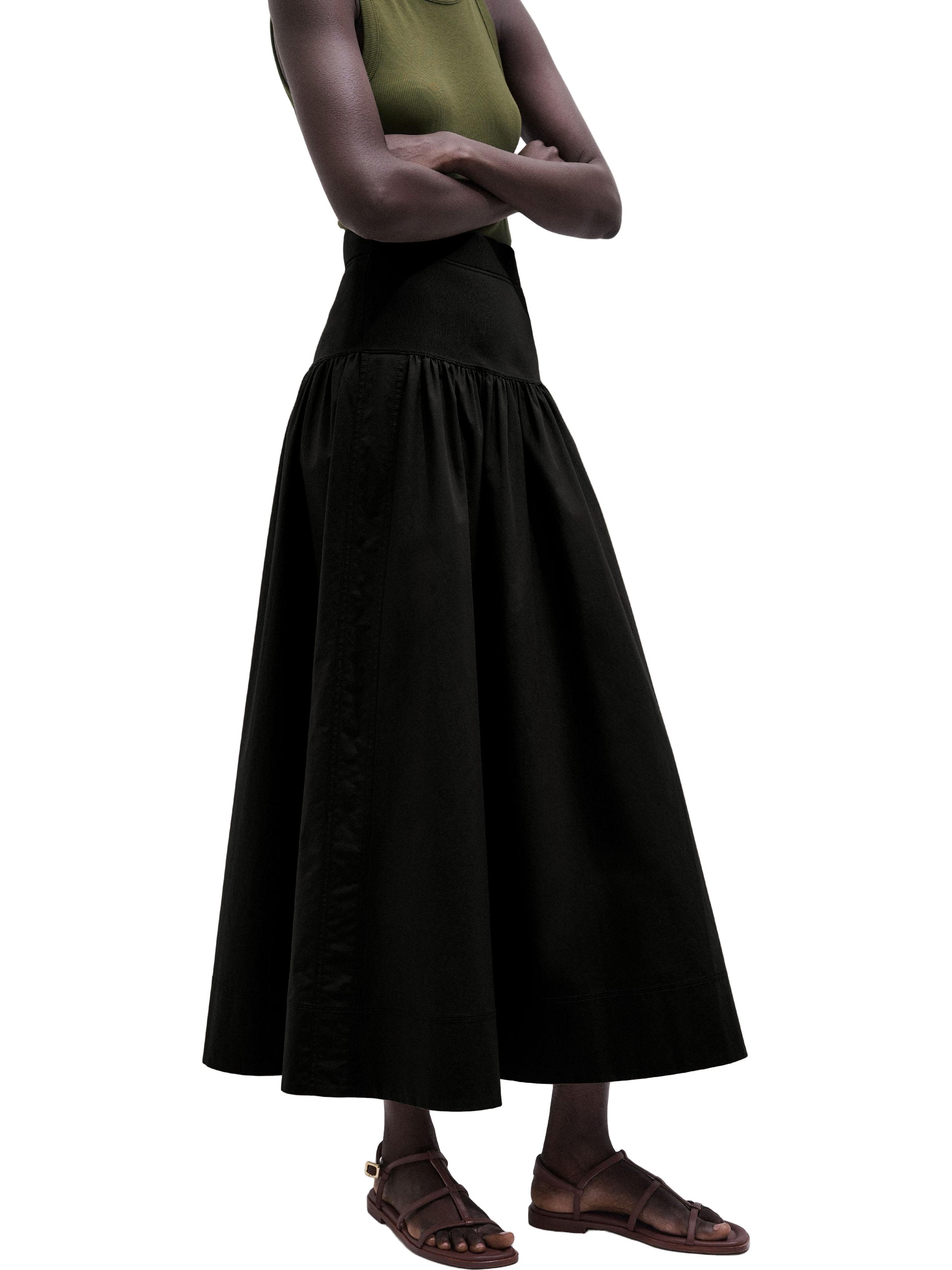 Sacai Carhartt Wip Mixed Media Pleated Skirt Overall Maxi Dress - Black | Editorialist Sacai Carhartt Wip Mixed Media Pleated Skirt Overall Maxi Dress - Black | Editorialist