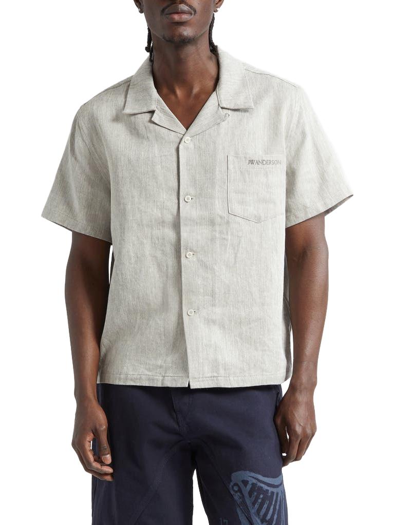 JW ANDERSON x guinness jacquard linen & cotton camp shirt