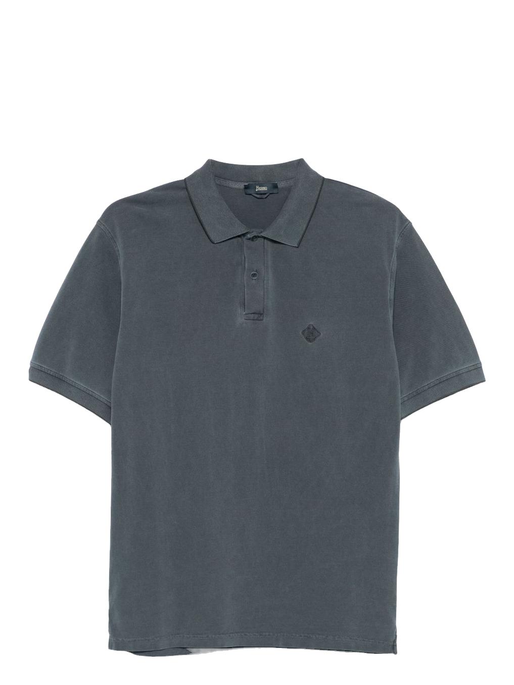 HERNO logo cotton polo shirt