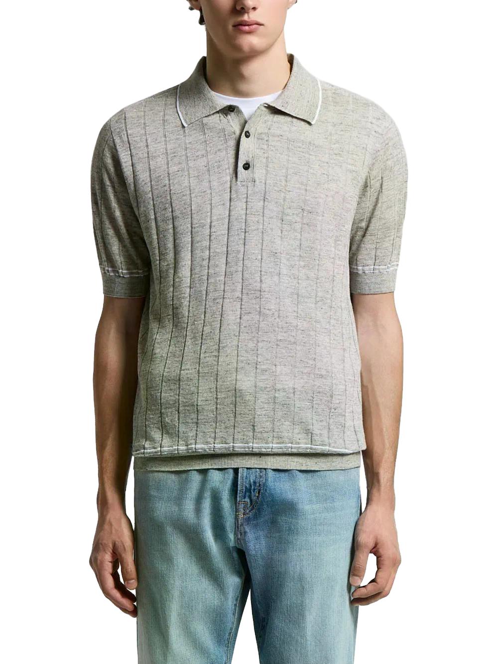PESERICO ribbed-trim polo