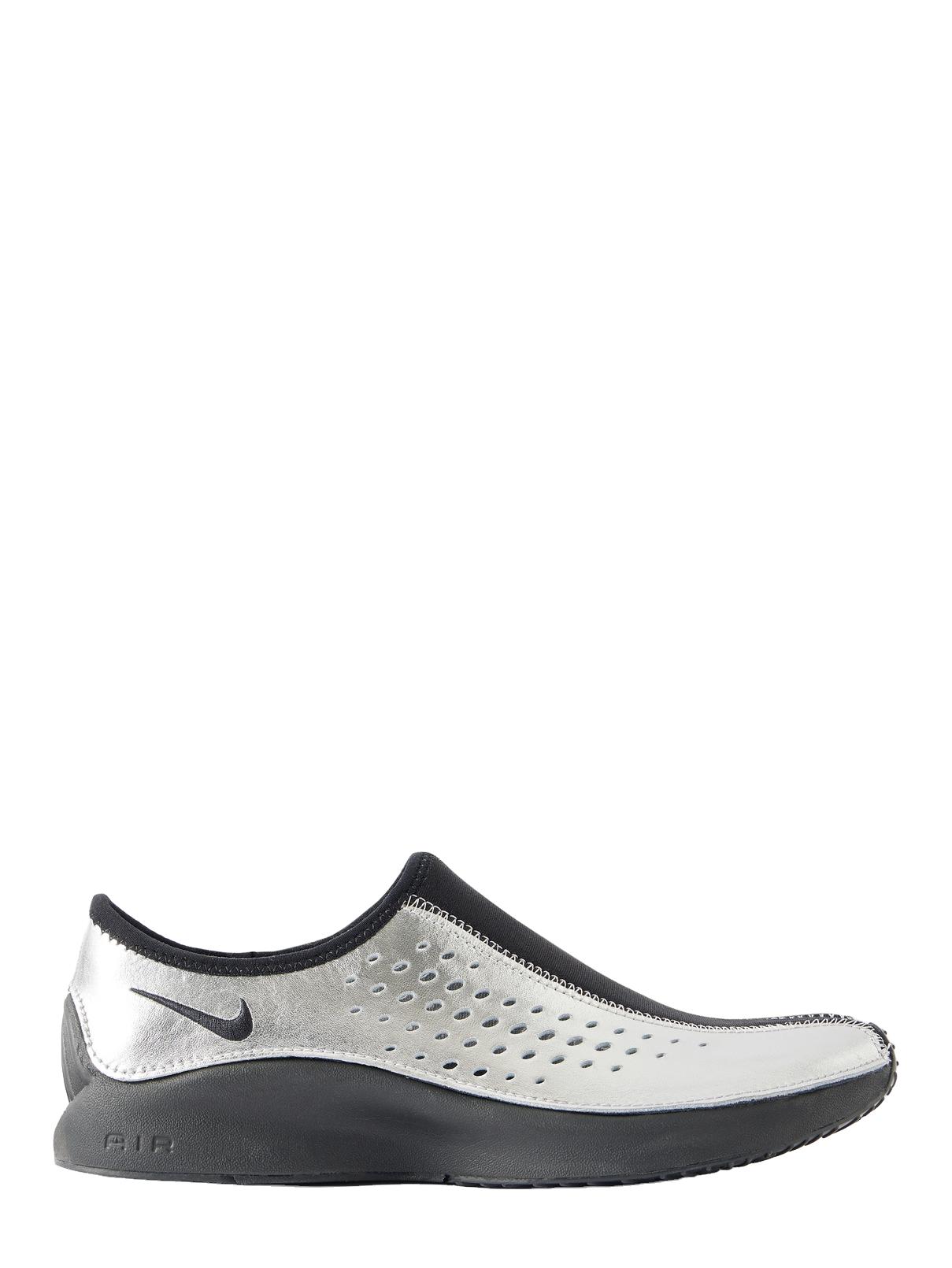 NIKE Superfly Suede and Perforated Metallic Leather Slip-On Sneakers