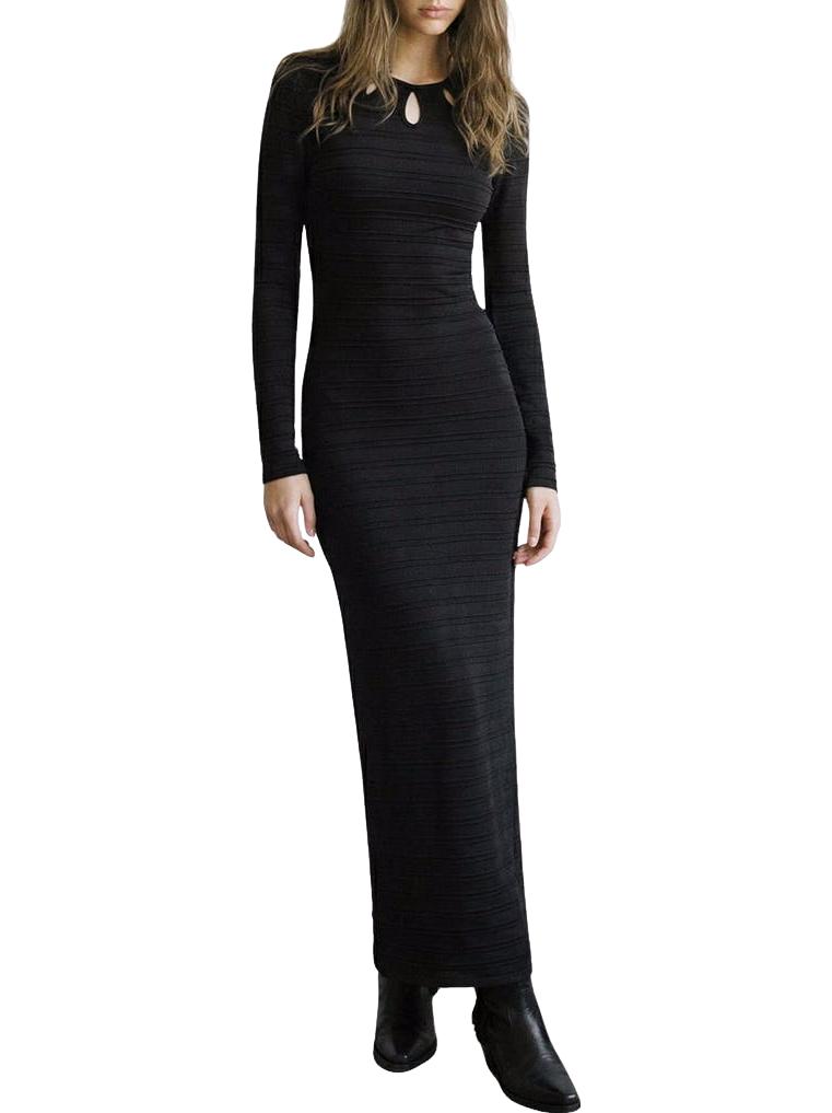 Elliatt Bella Long Sleeve Textured Knit Dress In Ivory - 60% Off |  Editorialist