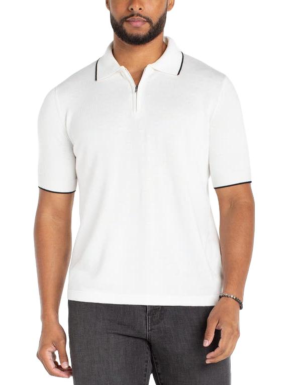 LIVERPOOL tipped zip polo