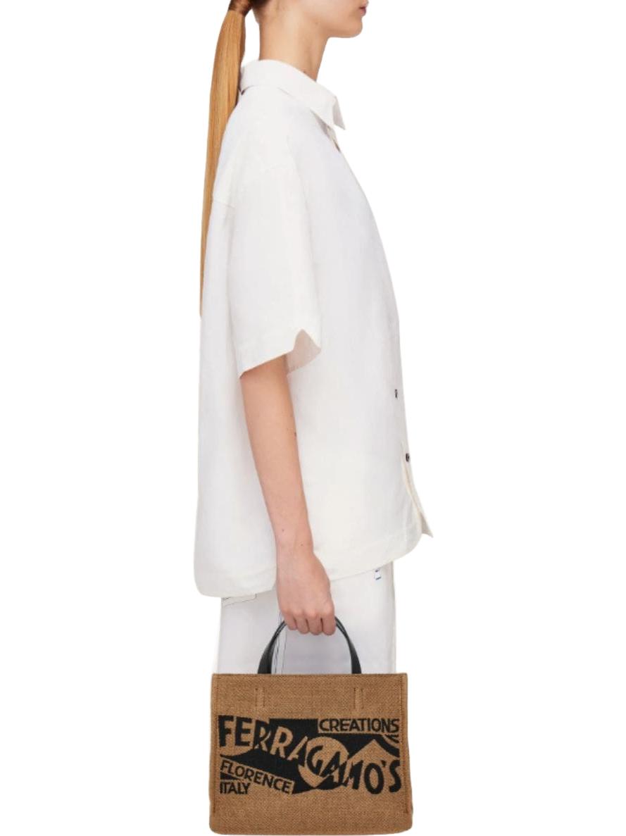 SALVATORE FERRAGAMO Medium Venna Logo Tote Bag