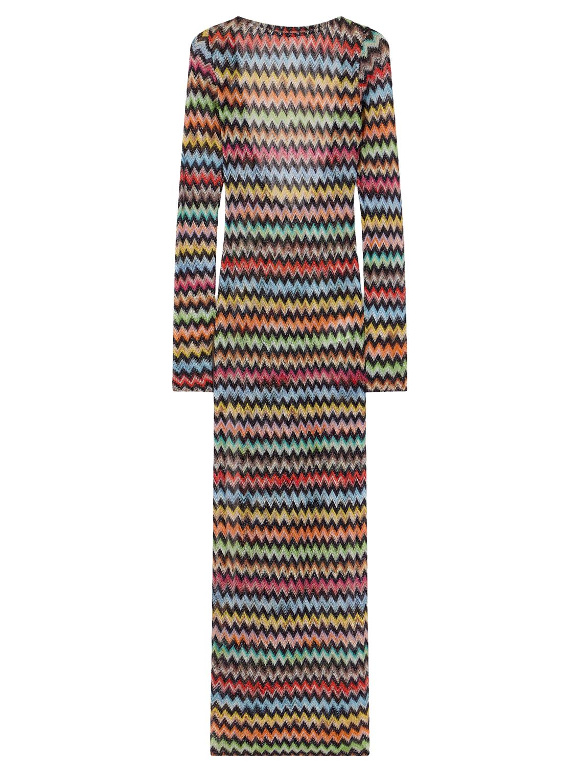 MISSONI Missoni Striped Metallic Crochet-Knit Maxi Cover-Up