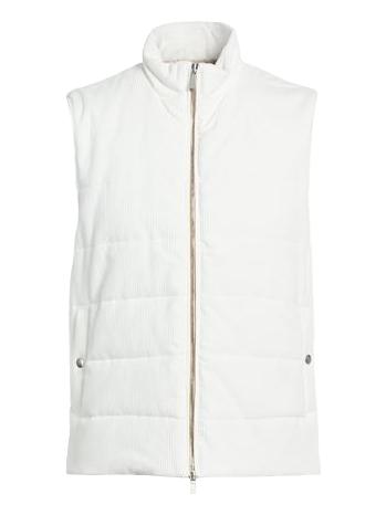 Eleventy Corduroy Vest With Turtleneck - White - 70% Off