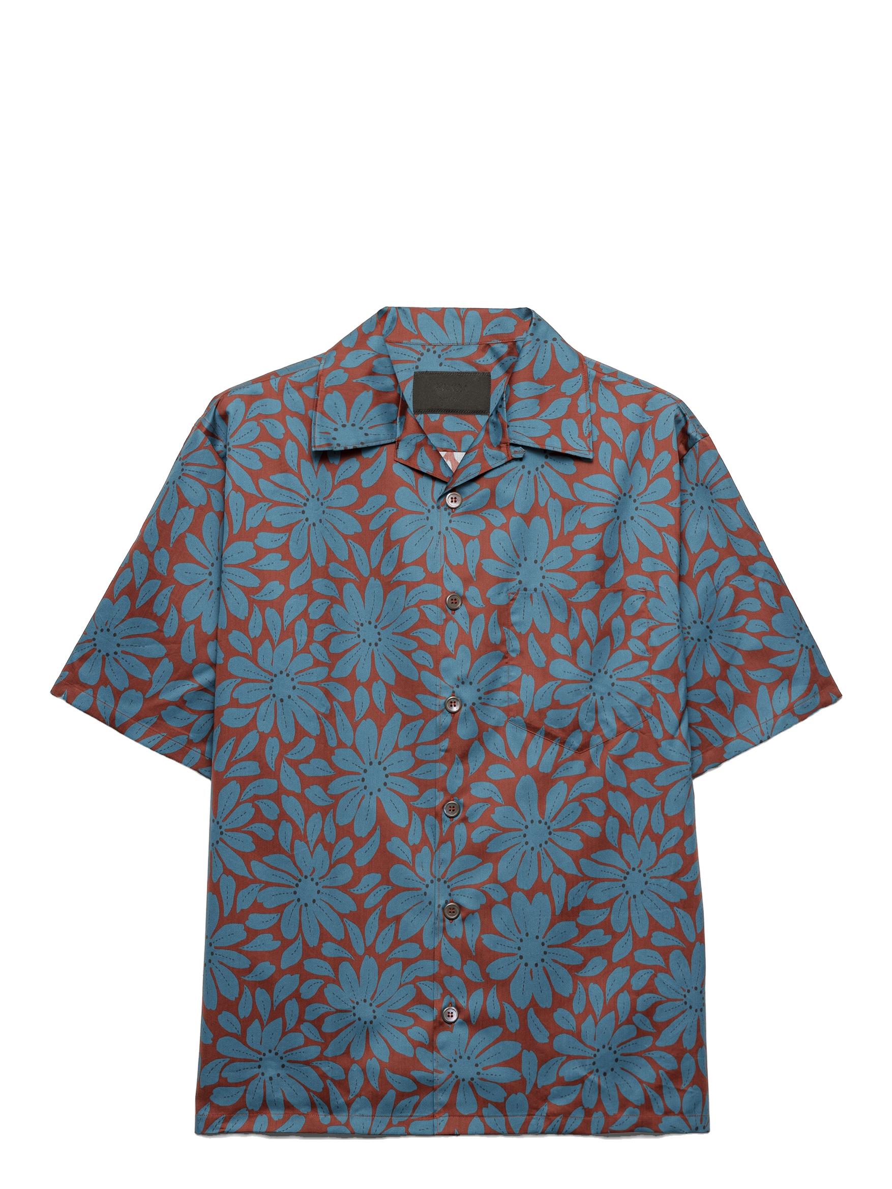 PRADA short-seeved cotton bend shirt