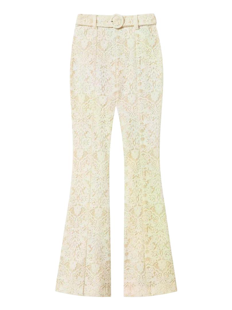 TWINSET TWINSET Flared Lace Trousers with Belt
