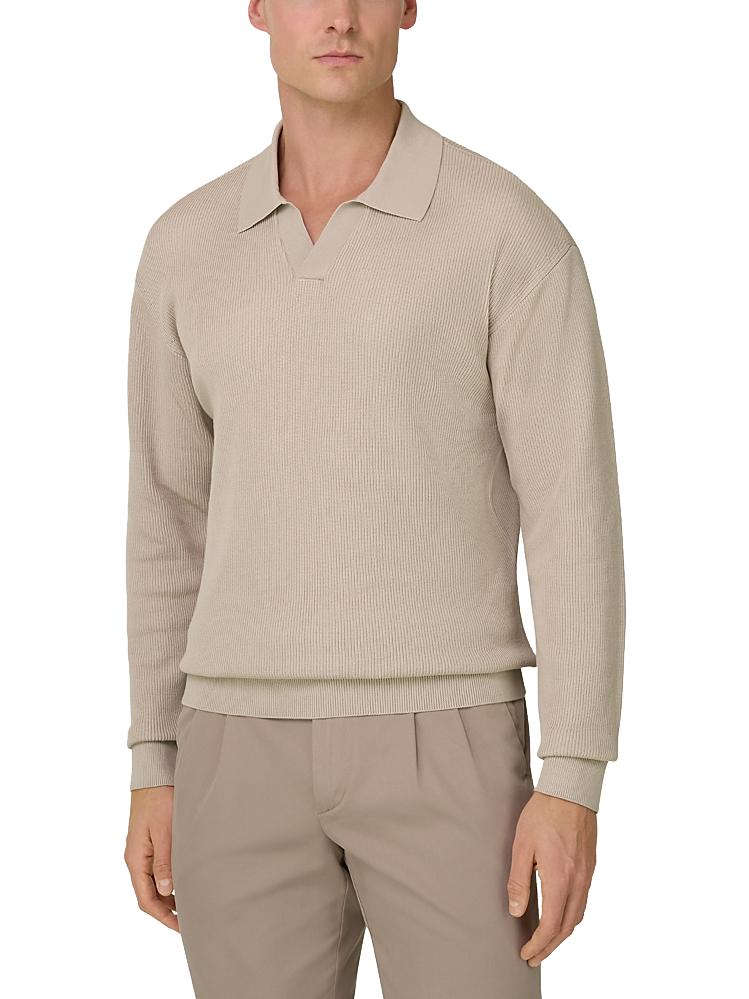 BOGGI MILANO cotton silk polo shirt