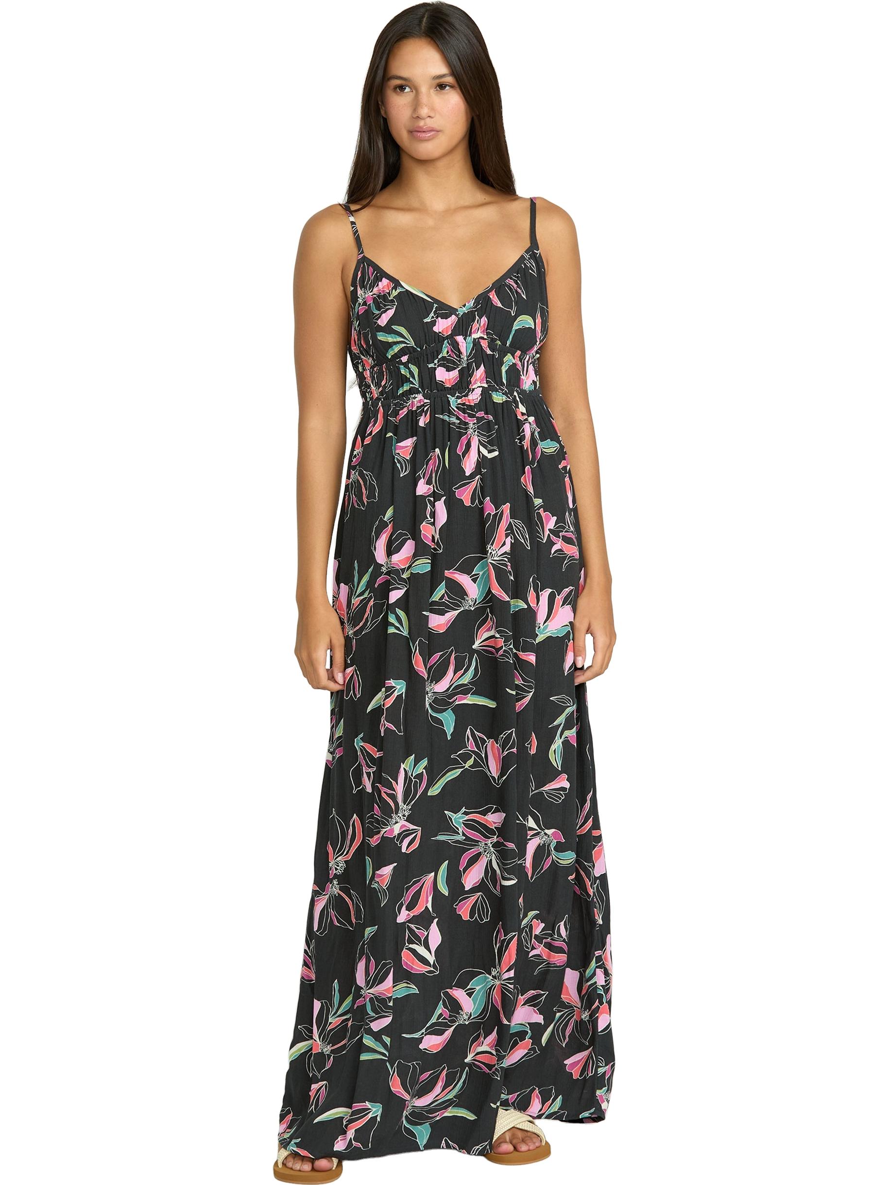 DOLCE & GABBANA Flower Bouquets-Print Long Charmeuse Dress