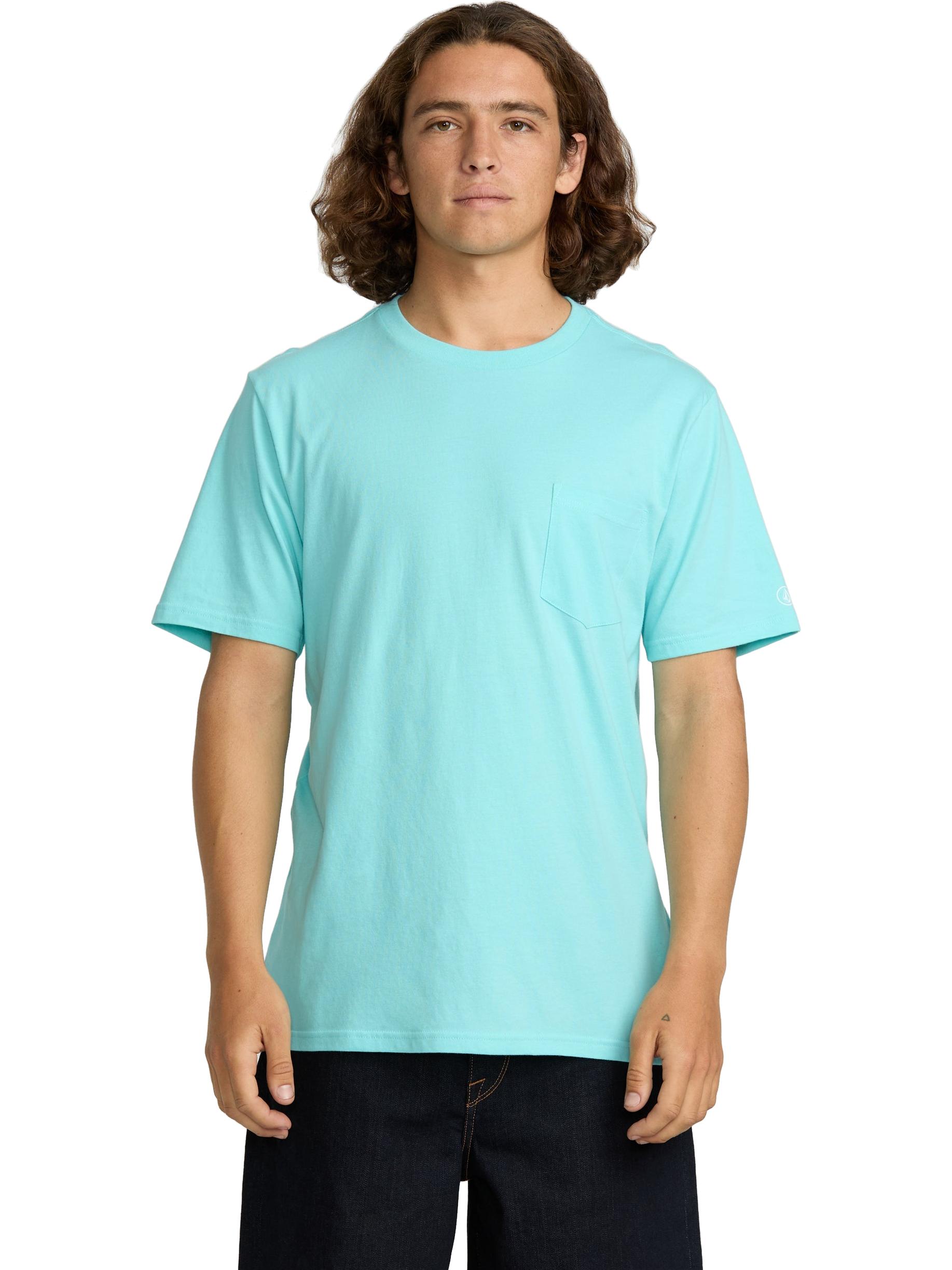 VOLCOM men's solid short sleeve tee pocket tee
