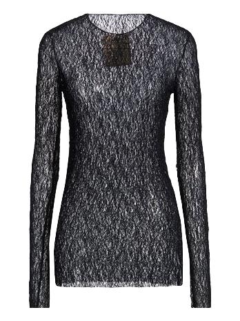 VINCE Mock Neck Lace Top