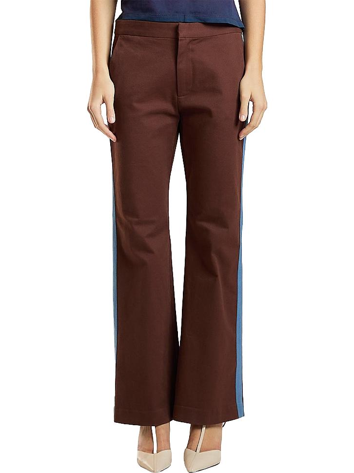 ALICE + OLIVIA ALICE + OLIVIA High Waist Flare Jeans with Faux Leather Godet Inserts