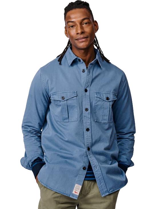 AUBIN cole long sleeve twill overshirt
