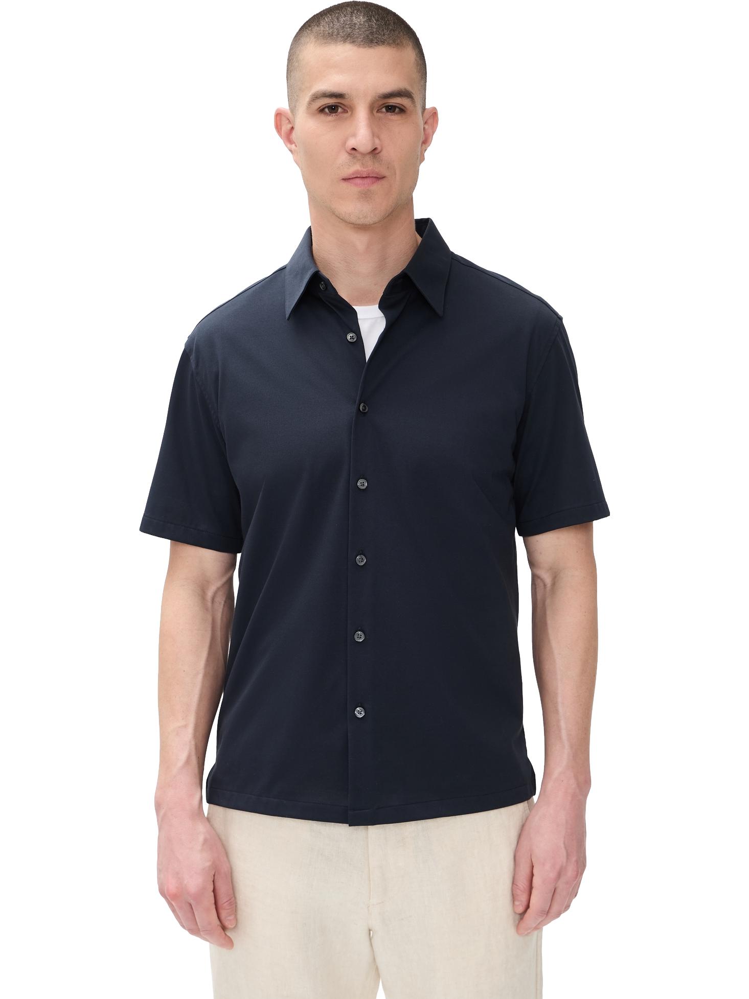 THEORY structure knit irving short sleeve shirt