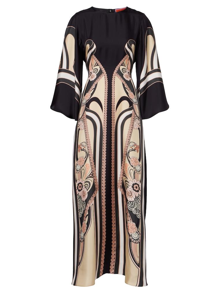 LA DOUBLEJ Sorella Printed Silk Maxi Dress