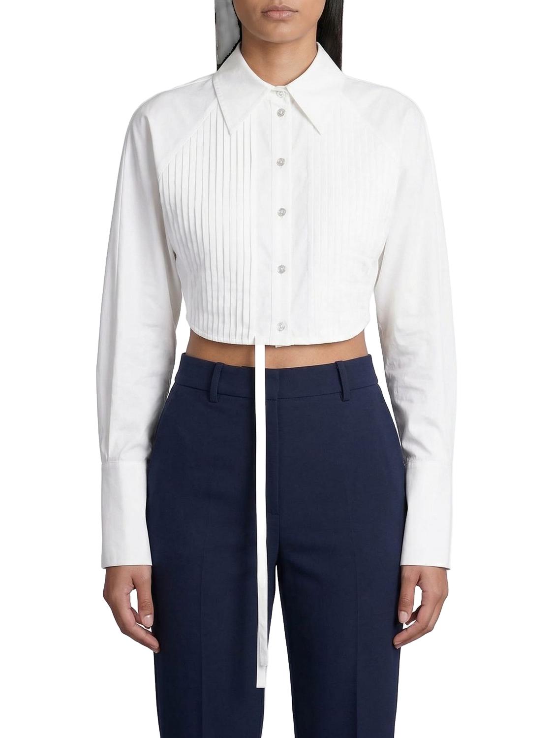 BLUMARINE Blumarine Cotton Poplin Cropped Shirt