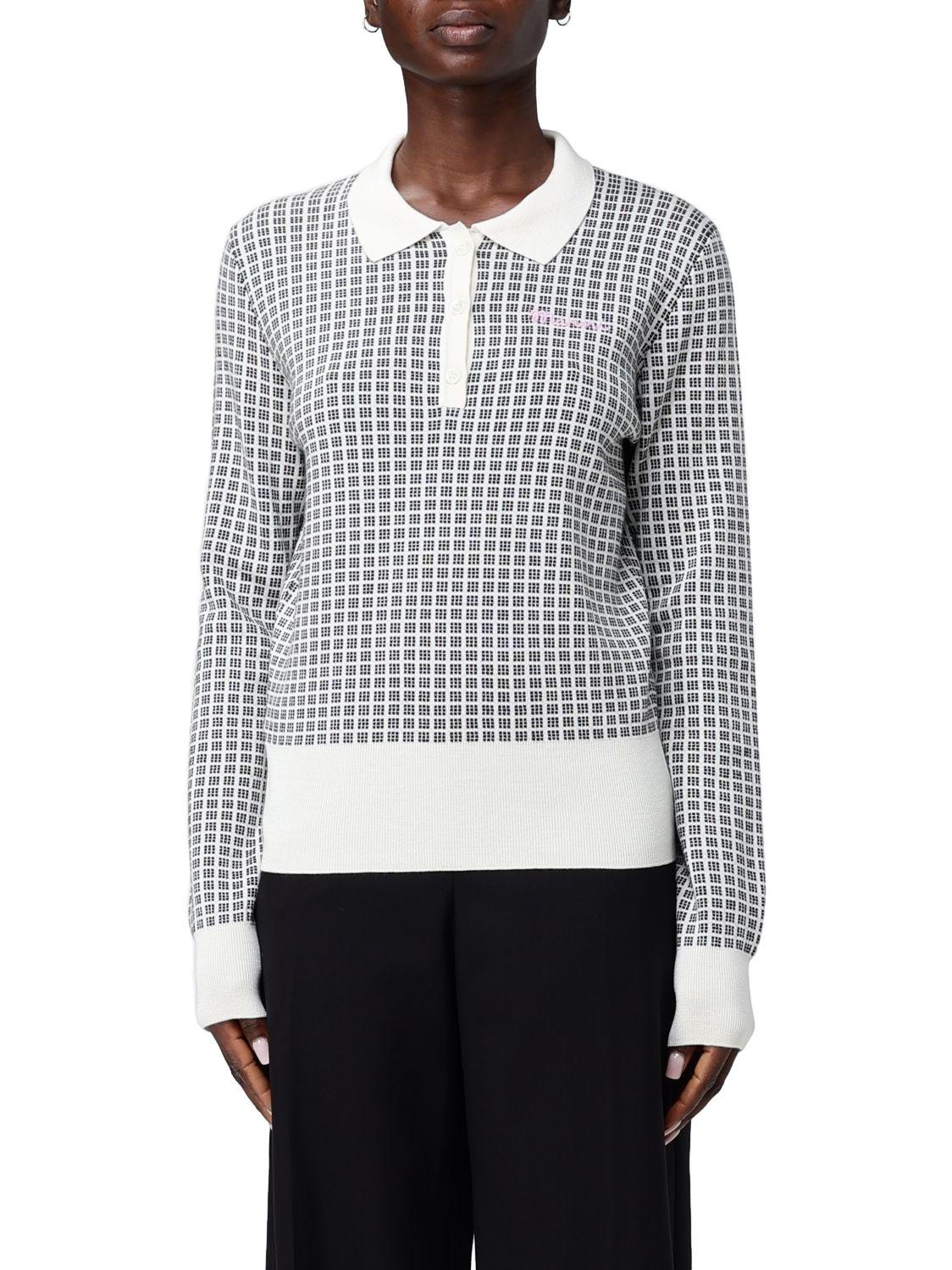 MARNI Marni Checked Virgin Wool and Silk Long Sleeve Polo