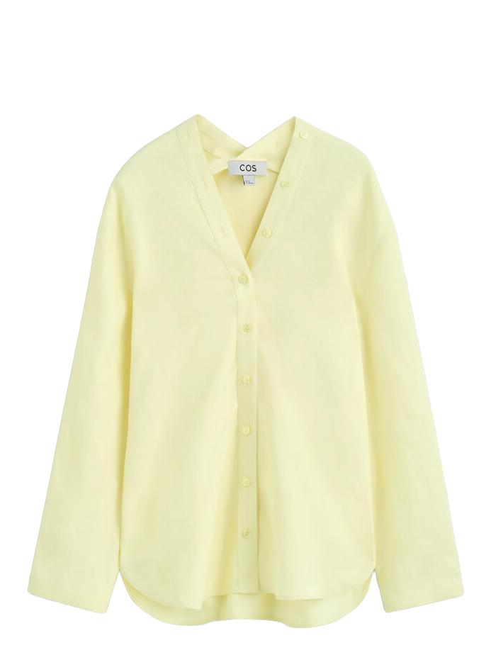 COS COS Linen V-Neck Shirt
