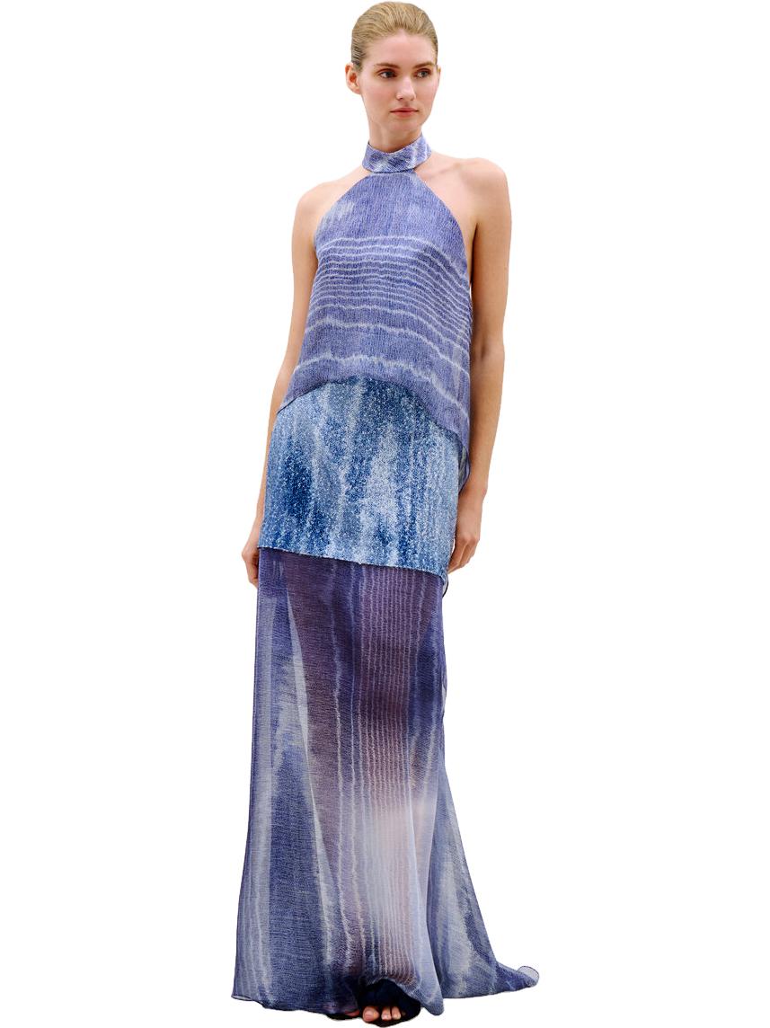 SILVIA TCHERASSI Flo Silk-Blend Halter Top