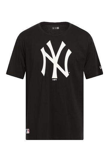 NEW ERA man t-shirt black size s cotton