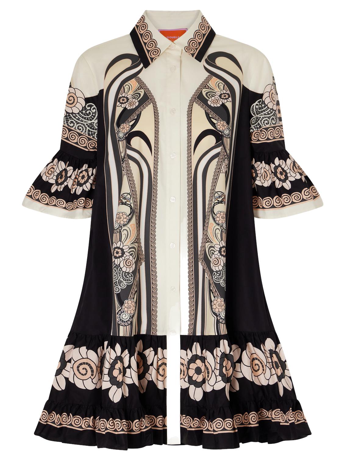 LA DOUBLEJ Choux Patterned Mini Dress