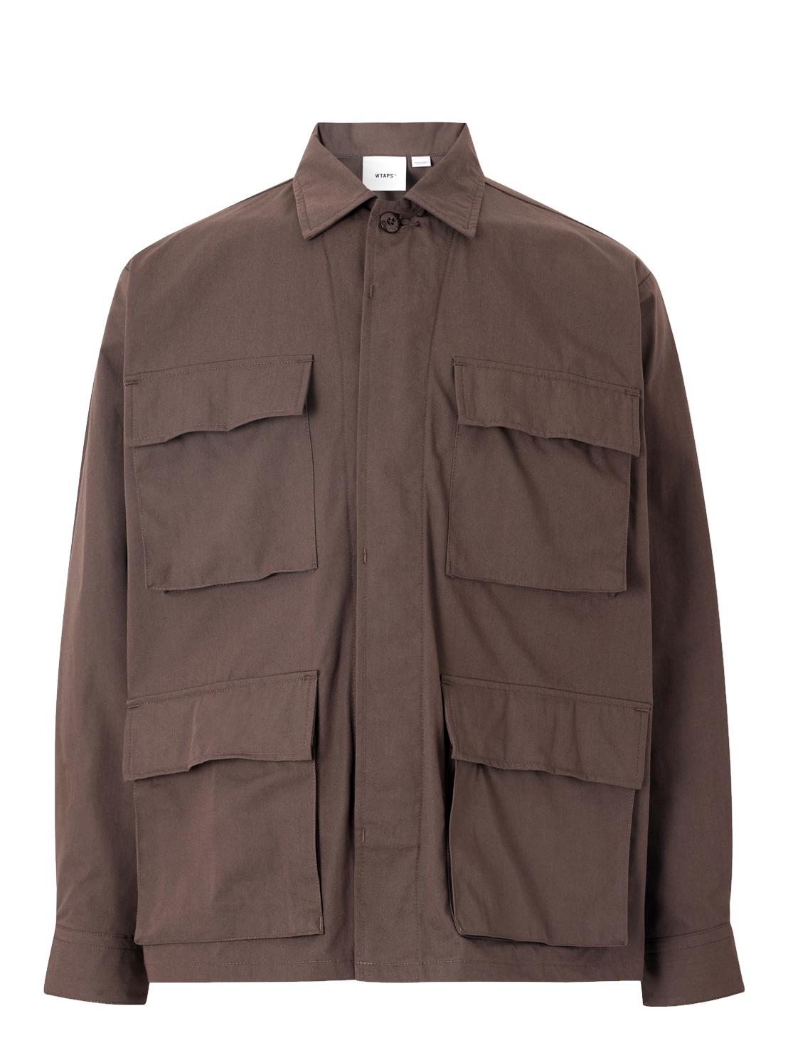 WTAPS WTAPS - Logo-Print Cotton-Blend CORDURA® Overshirt - Men - Brown - S