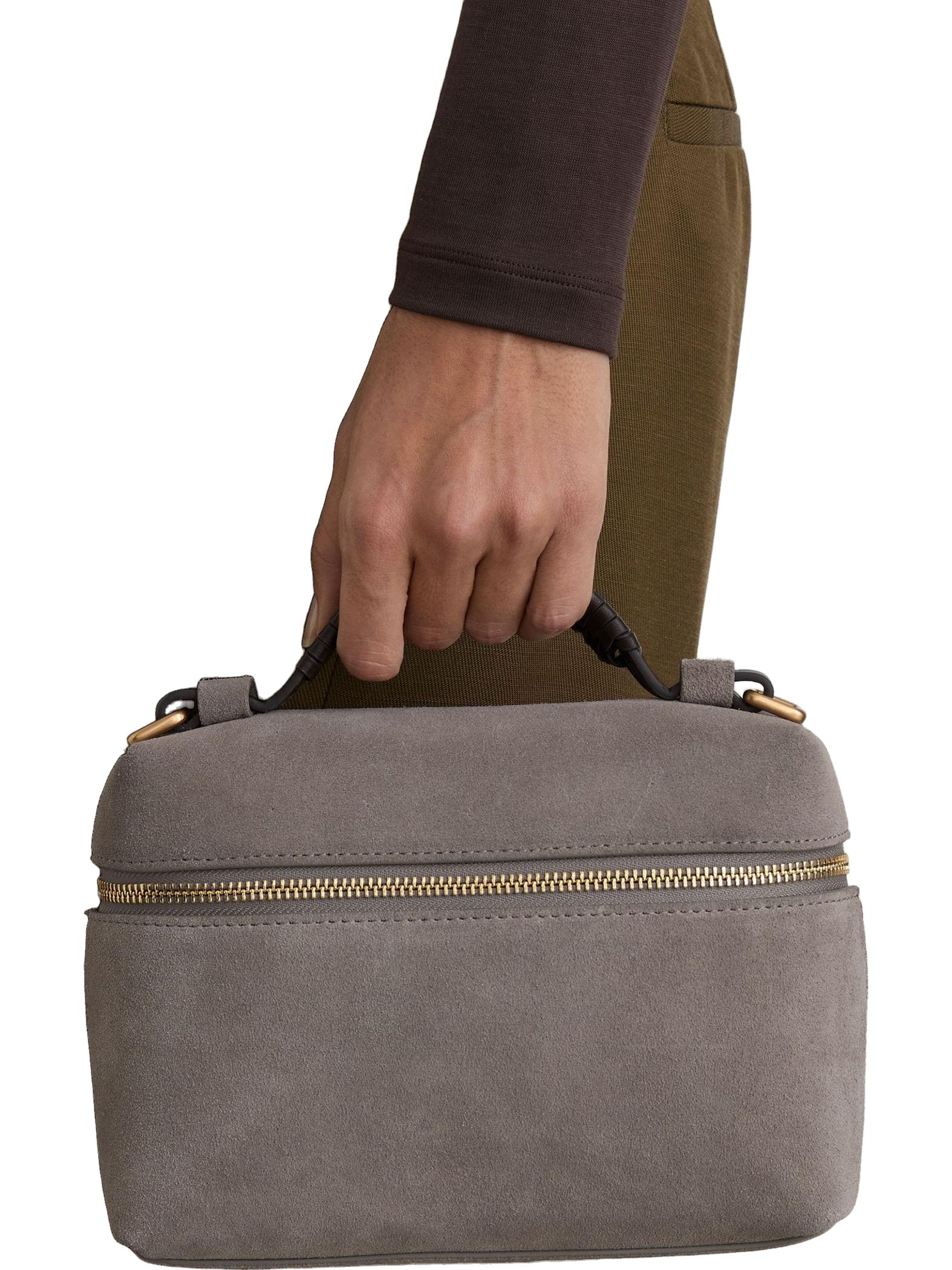 REISS Ines Suede Vanity Crossbody Bag