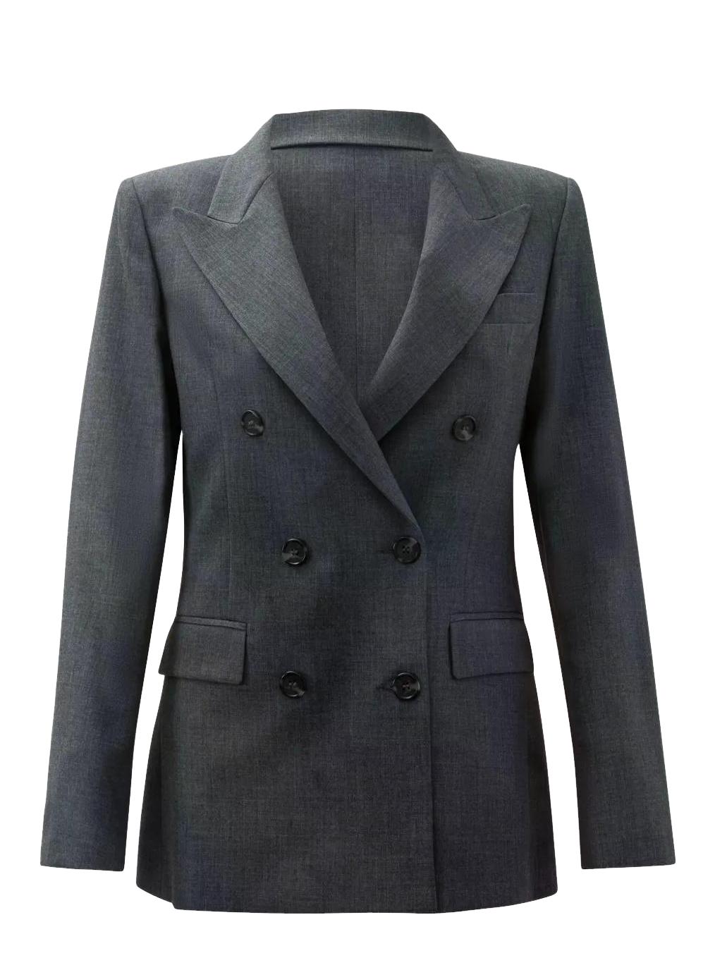 BRUNELLO CUCINELLI Tropical Luxury Wool Double-Breasted Blazer