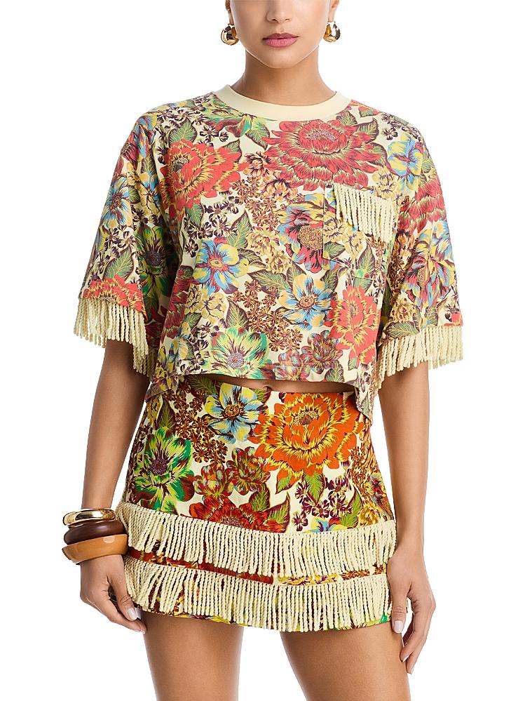 ALEMAIS Alemais Lana Mini Skirt with Fringe Detail
