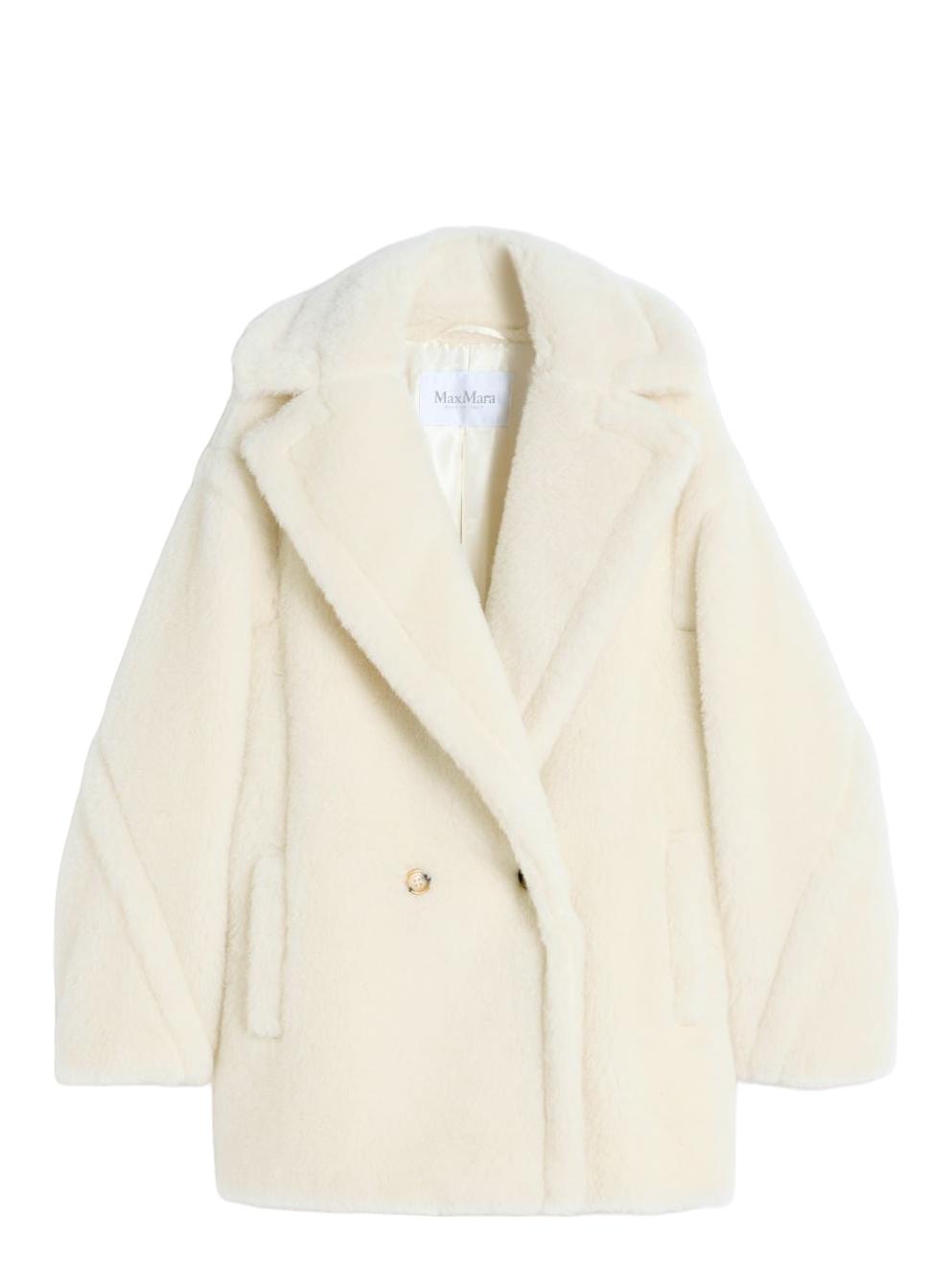 MAX MARA Short Teddy Bear Icon Coat in Alpaca and Wool