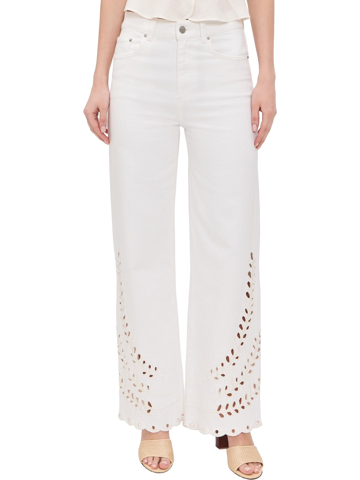 STAUD STAUD Sicilia Cropped Cotton Tank with Ruffle Trim