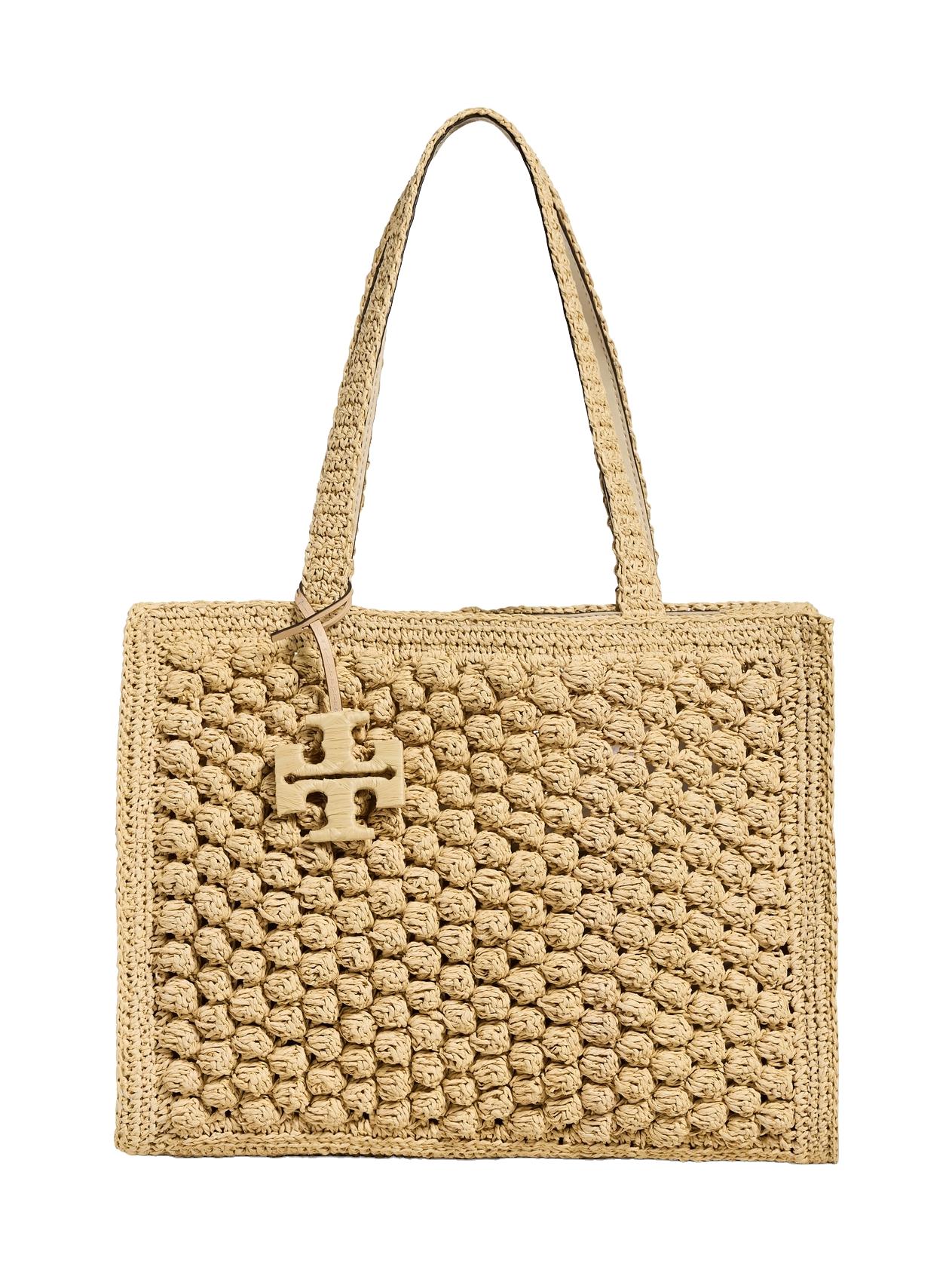 TORY BURCH Ella Hand Crochet Small Tote Bag