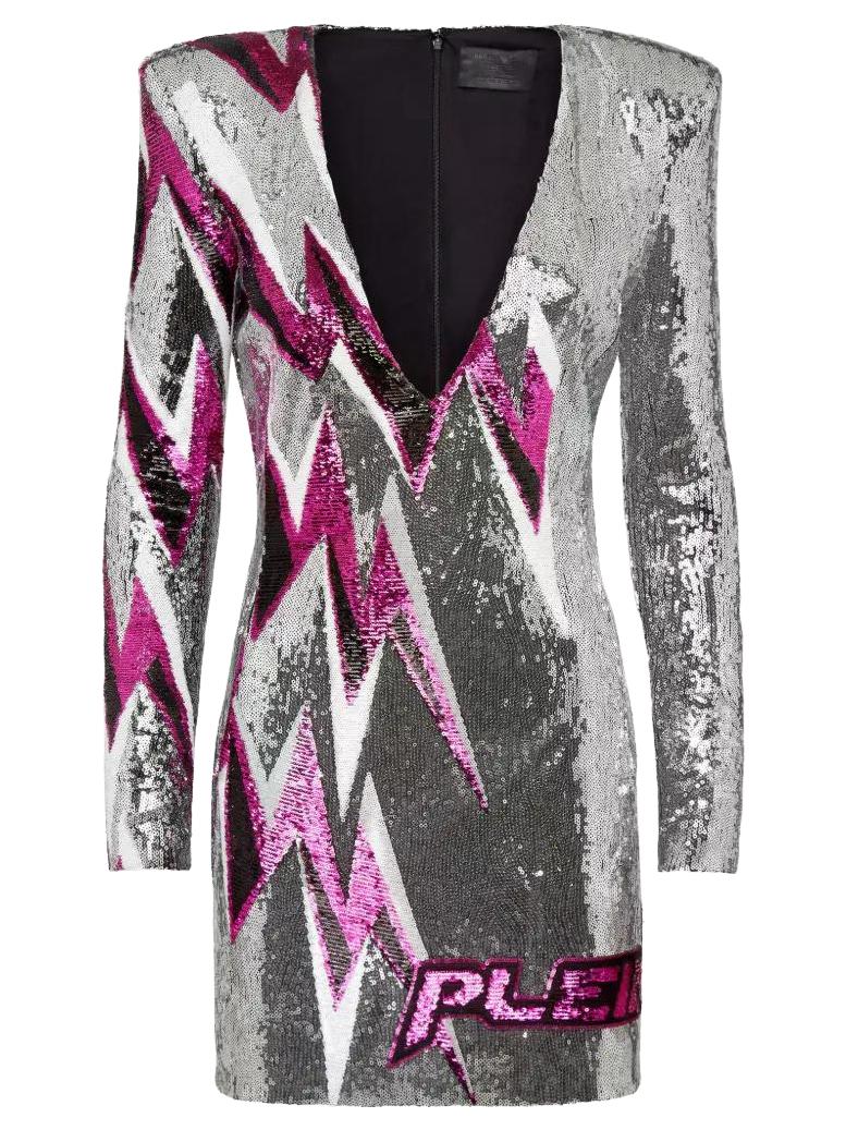 PHILIPP PLEIN Sequin Embellished Mini Dress