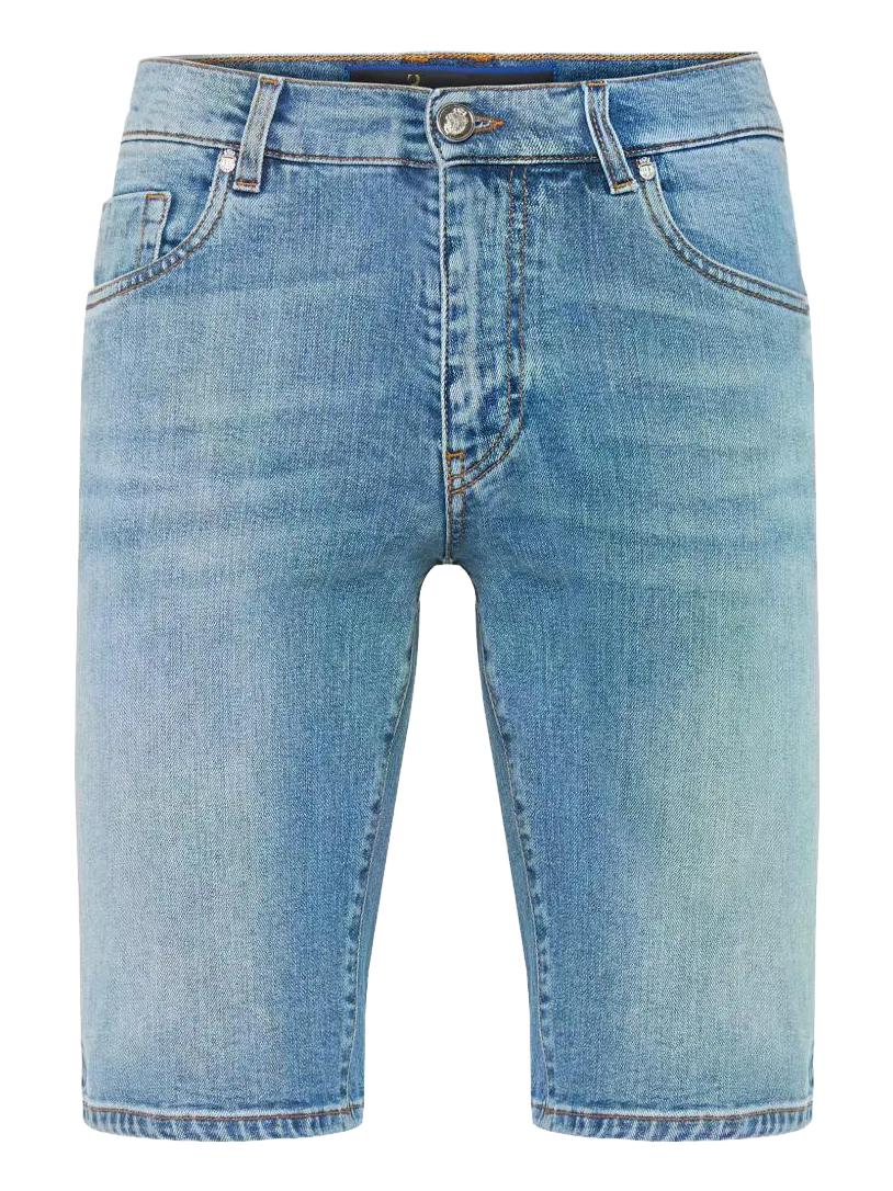 BILLIONAIRE Embroidered Denim Shorts