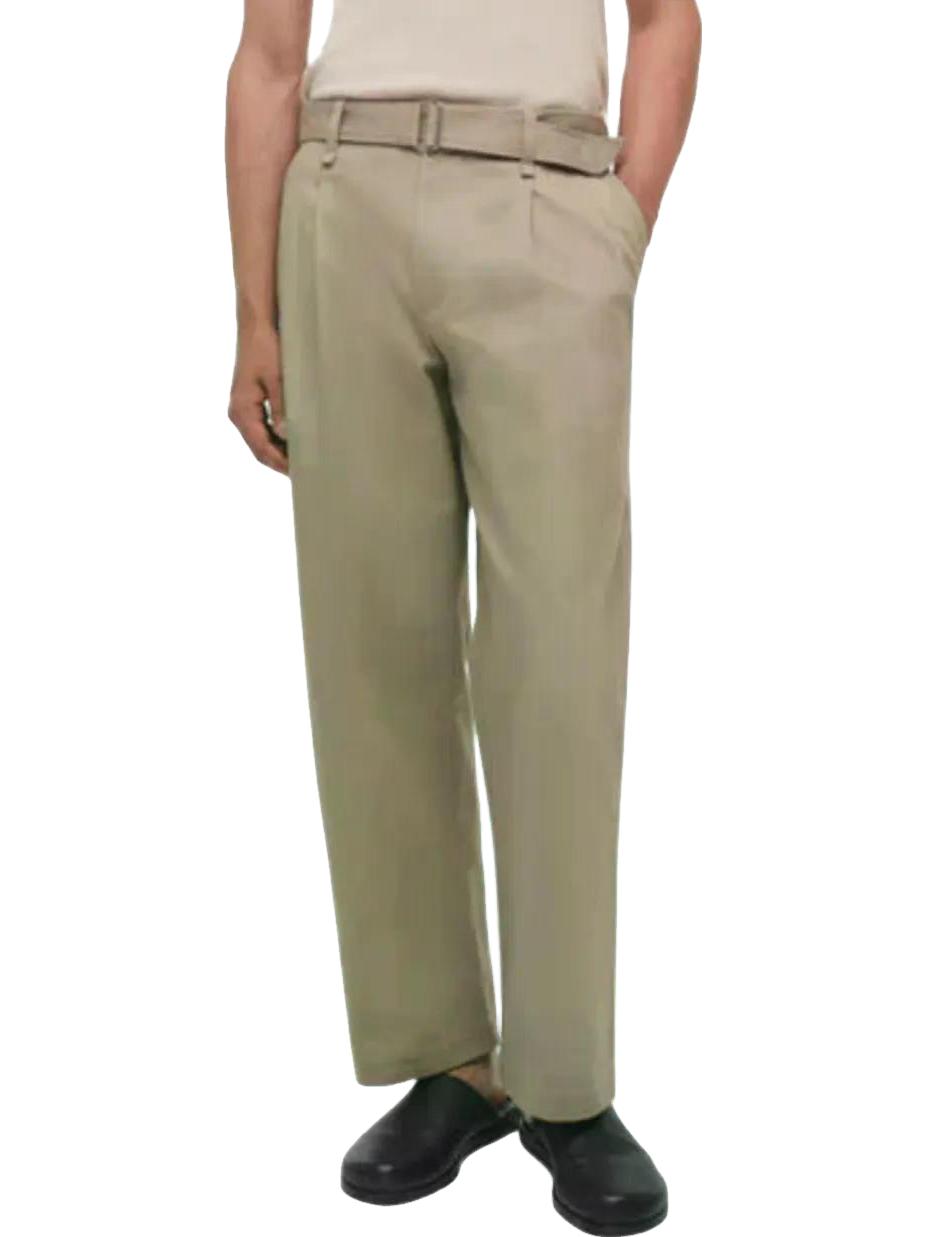 SIMKHAI Belted Pleated Trousers