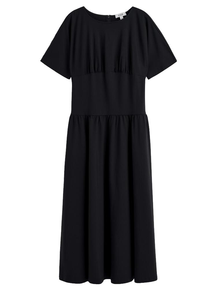 COS Waisted Cotton Midi Dress