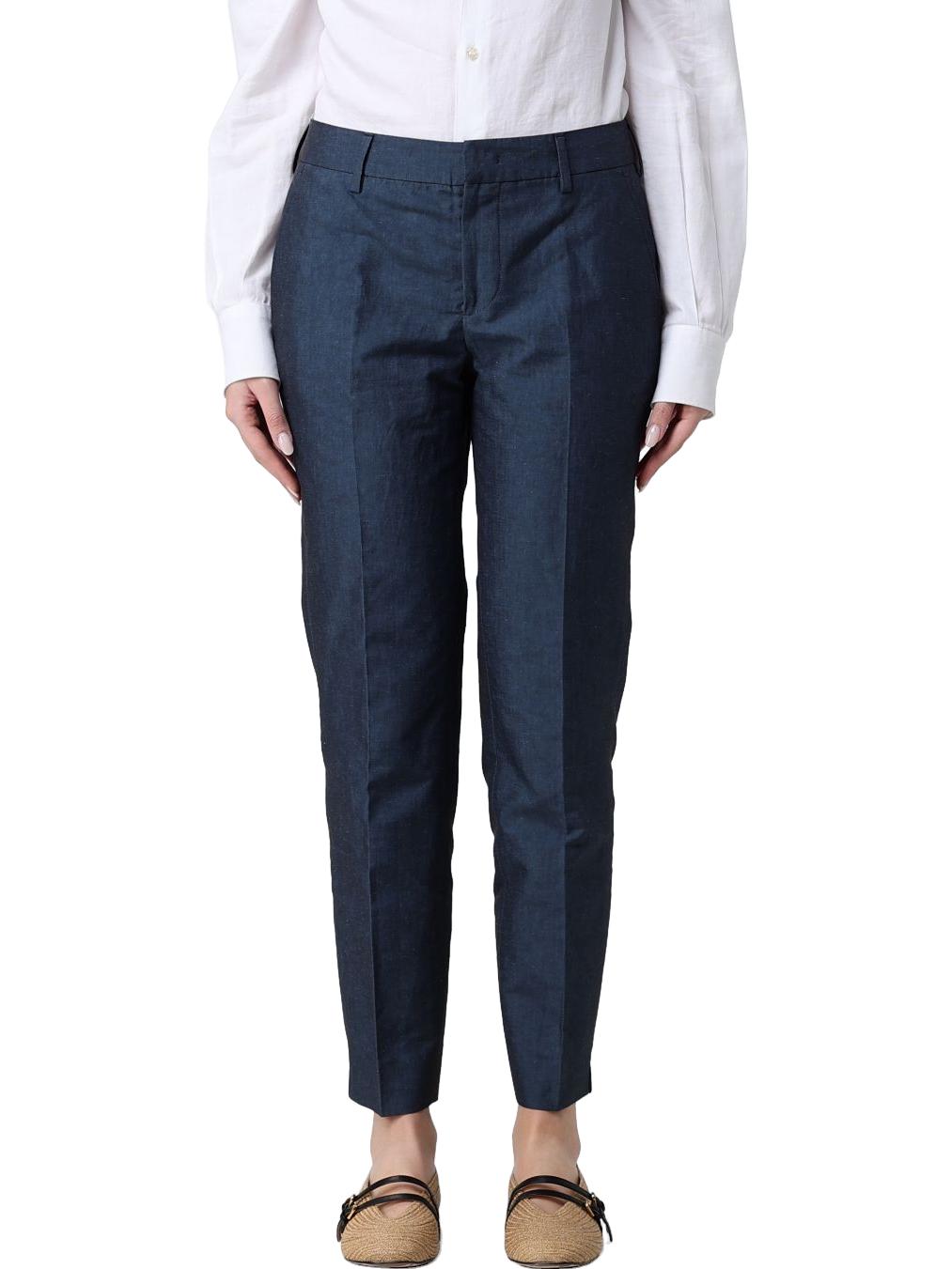 PT TORINO Pt Torino Tailored Cotton and Linen Blend Pants