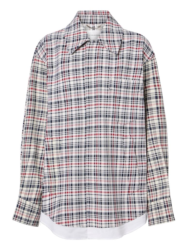 VICTORIA BECKHAM Checked Oversized Jacket