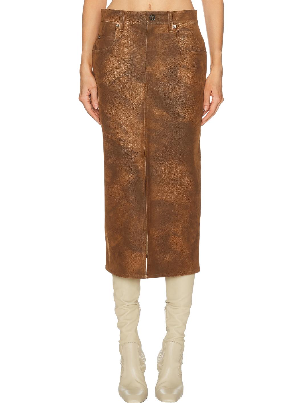 ISABEL MARANT ÉTOILE Isabel Marant Etoile Bisane Leather Skirt