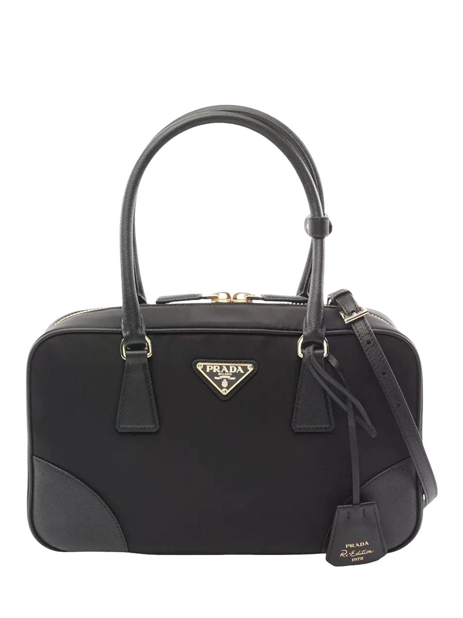 Prada Re-edition 1995 Large Leather Handbag - Black | Editorialist