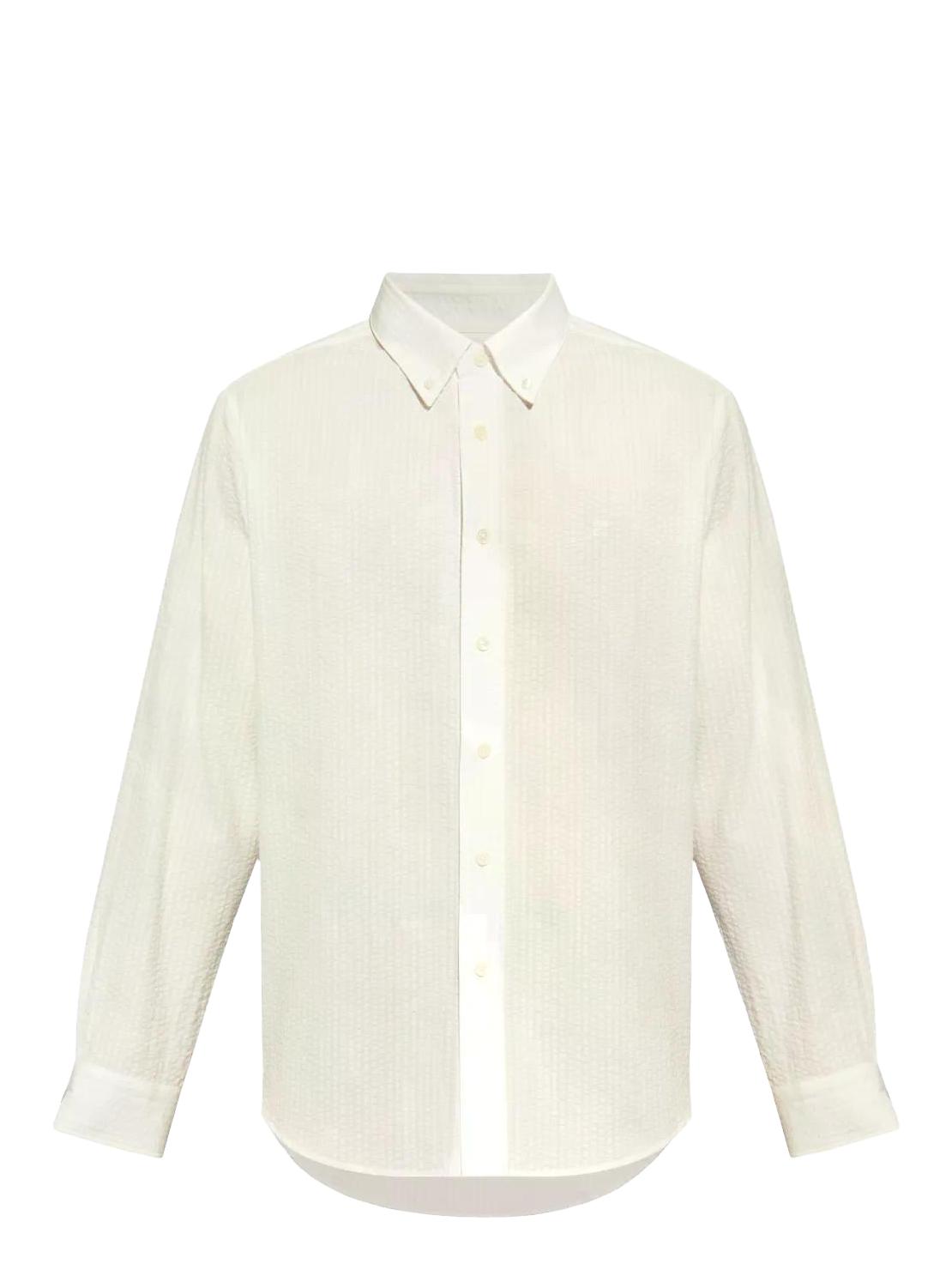 GIVENCHY 4g seersucker-texture cotton shirt