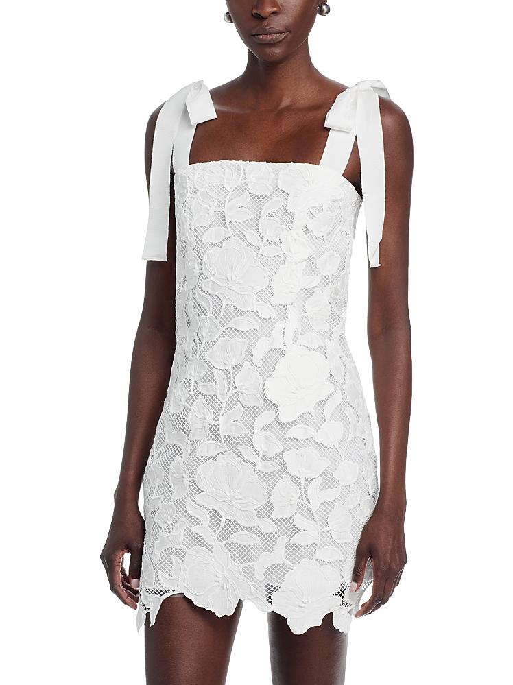 Simkhai Katharine Diamante-Embroidered Mini Dress In Emerald - 40% Off