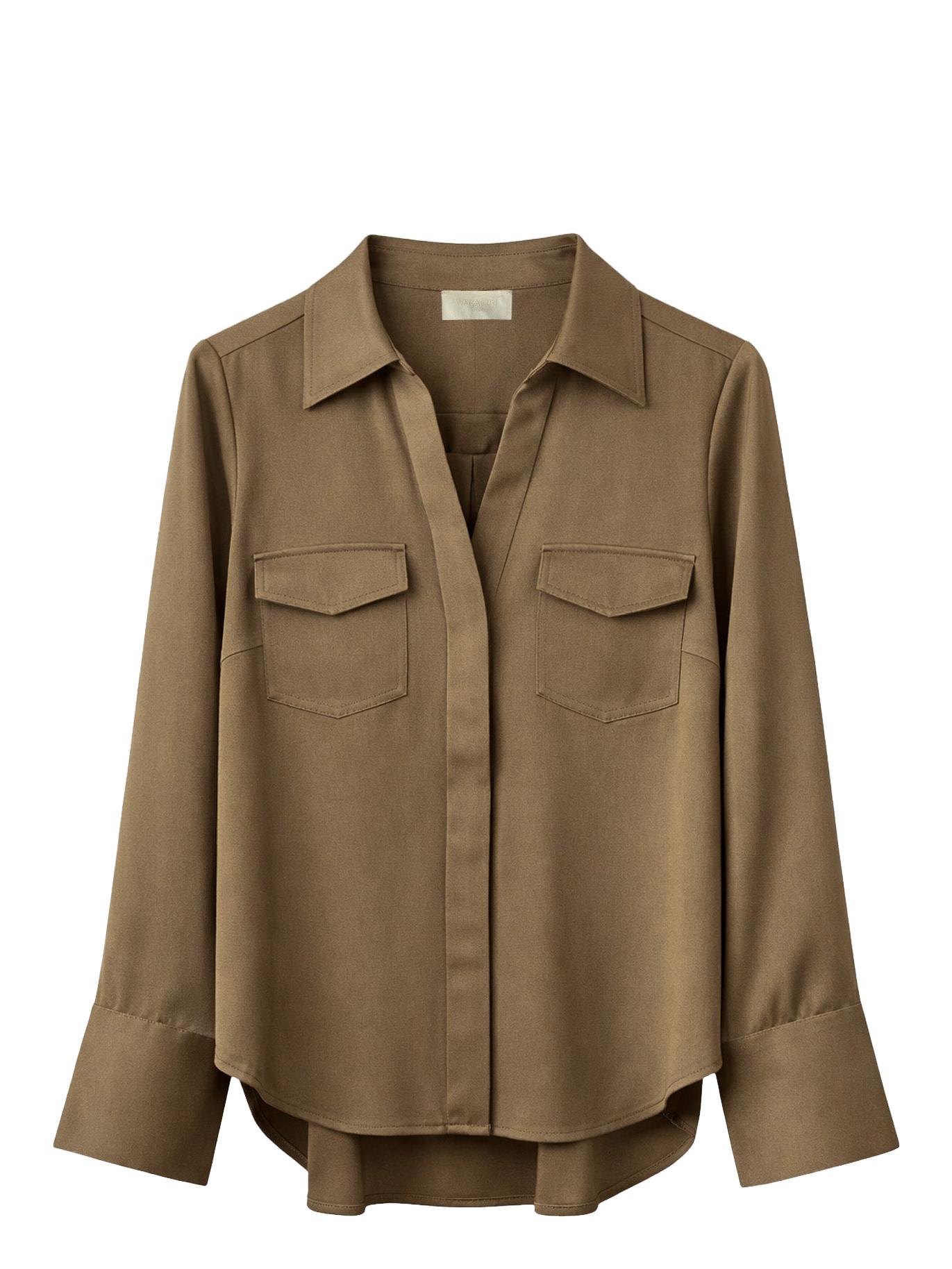 WAKAKUU Wakakuu Icons Maria Satin Blouse